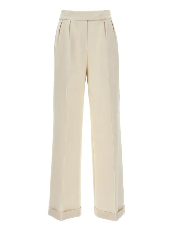 Kiton Loose Leg Pants - White