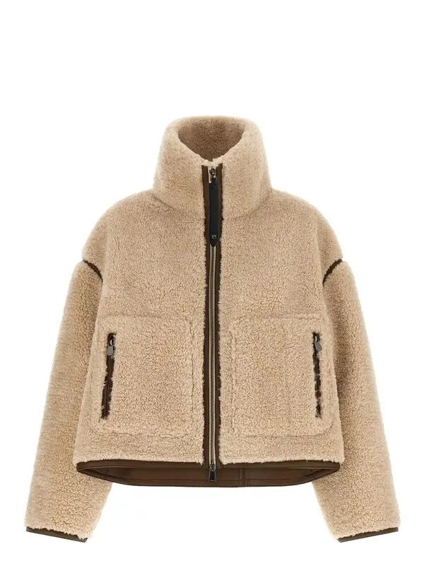 Pinko Teddy Cropped Jacket - Beige