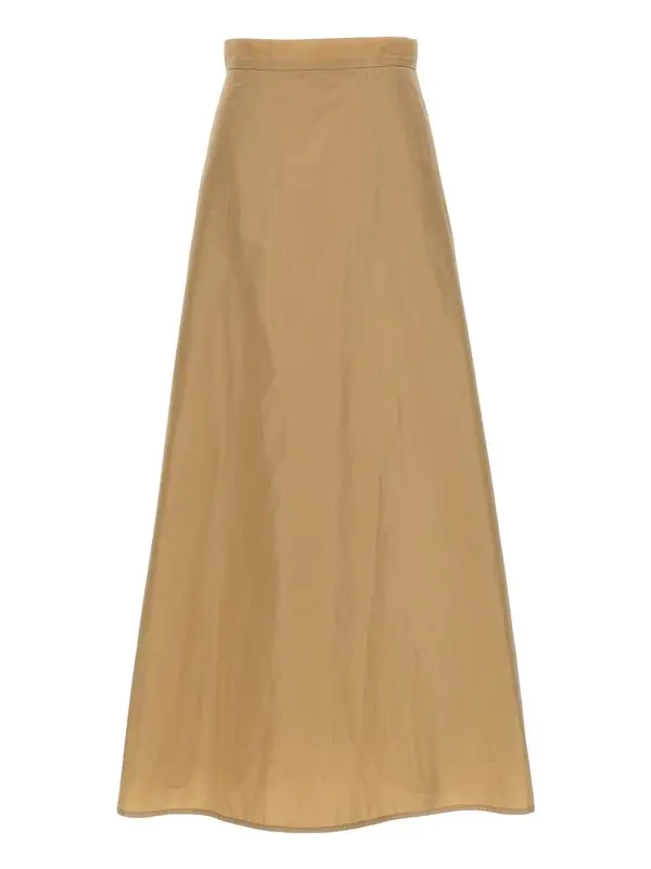 JIL SANDER Technical Fabric Flared Skirt - Beige