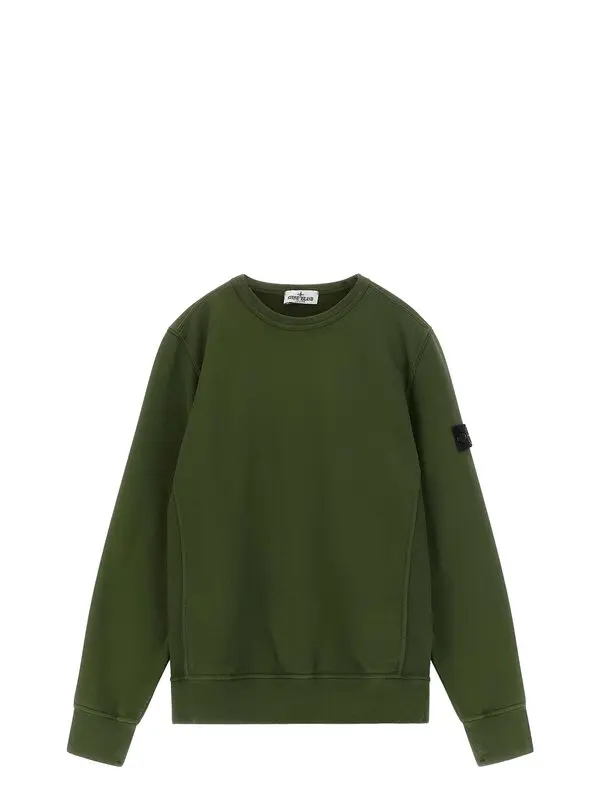 Stone Island Badge Logo Sweatshirt - Green