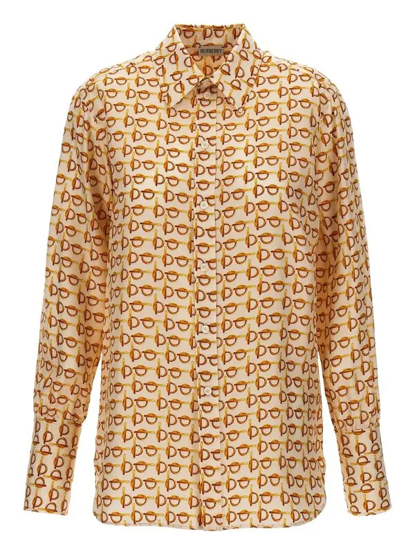Burberry Silk Poplin Printed Shirt - Multi