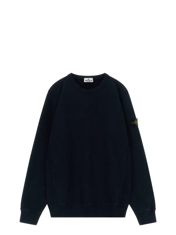 Stone Island Badge Logo Sweatshirt - Black