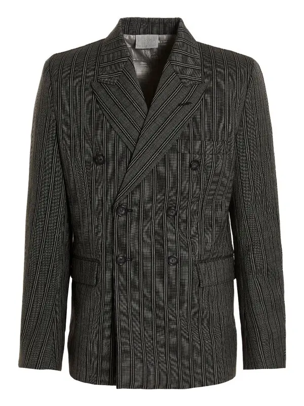 VTMNTS Blazer 'tonal Double Breasted Tailored - Black