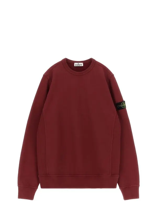 Stone Island Crew Neck Sweatshirt - Bordeaux