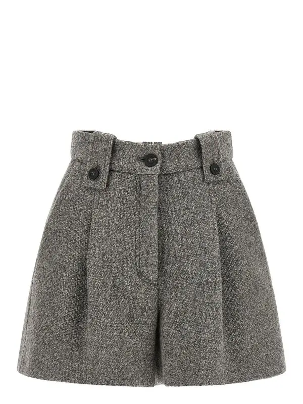 GOLDEN GOOSE Ryanna Virgin Wool Shorts - Gray
