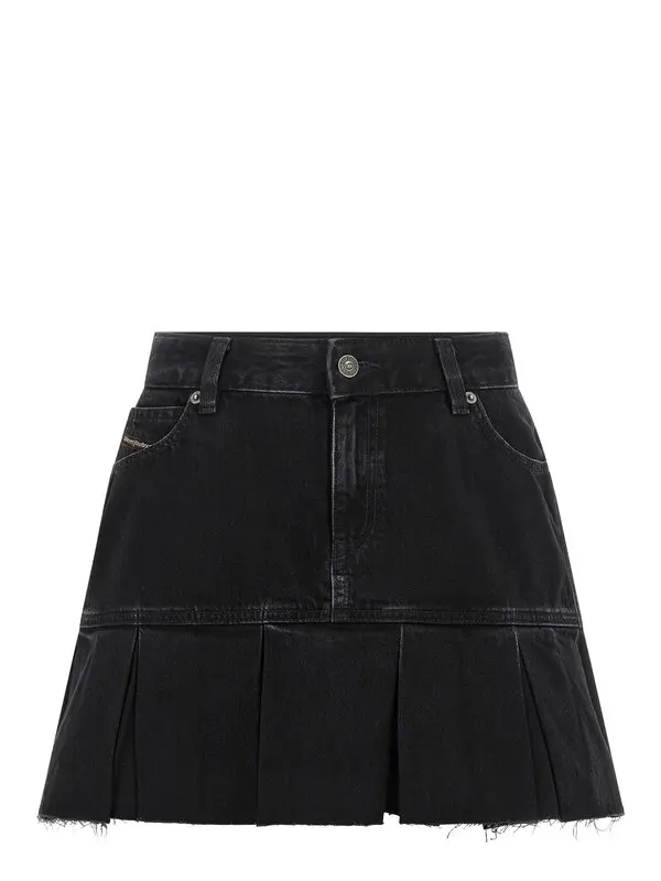 DIESEL® De-reen Pleated Denim Skirt - Blue