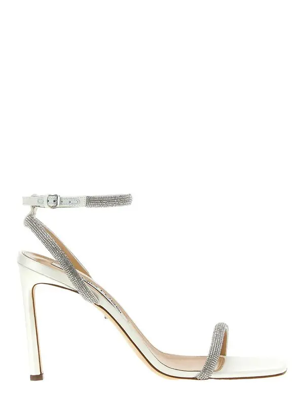 SERGIO ROSSI Bridal Satin Sandals - White