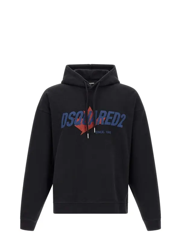 Dsquared2 Logo Hooded Sweatshirt - Black
