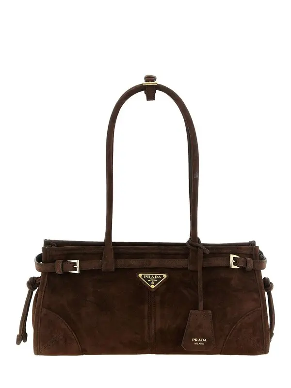 Prada Bonnie Medium Handbag - Brown
