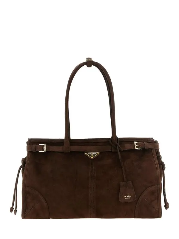 Prada Bonnie Large Handbag - Brown