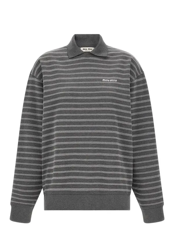 Miu Miu Striped Polo Shirt - Multi