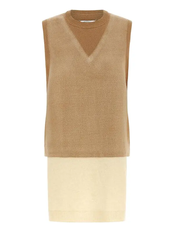 MAISON MARGIELA Memory Of' Knitted Vest - Beige