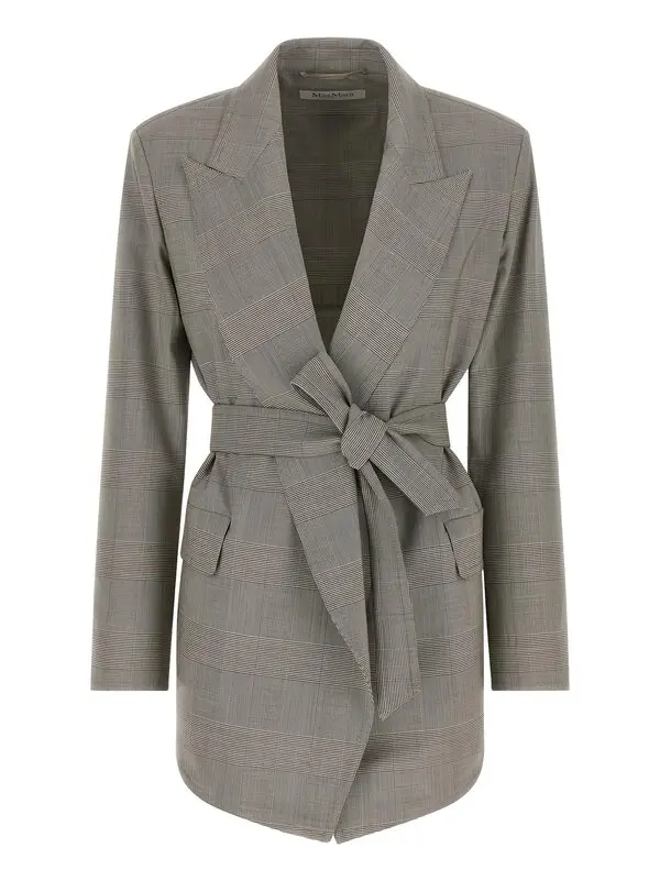Max Mara Mxmnasello Wool Blazer - Gray
