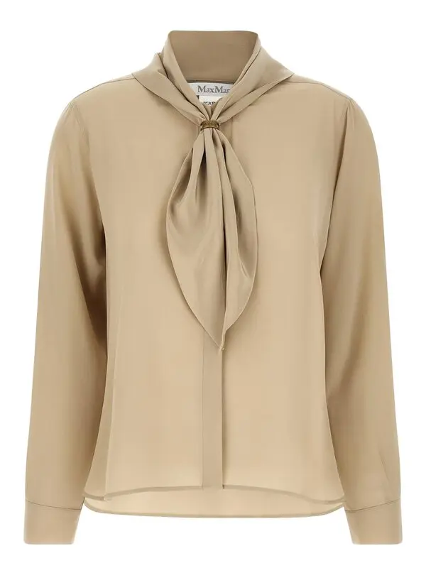 Max Mara Mxmdry Silk Shirt - Beige