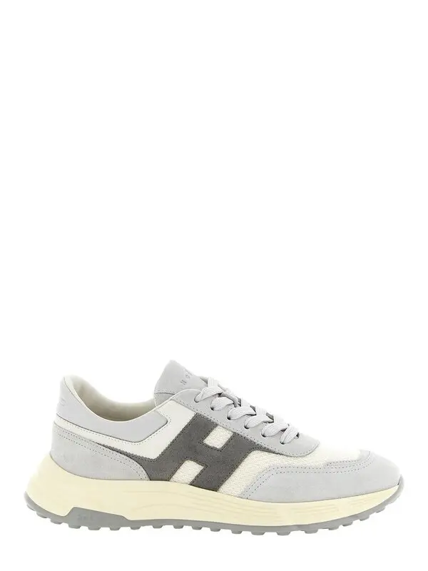 Hogan Suede And Technical Fabric Hyperlight Sneakers - Gray