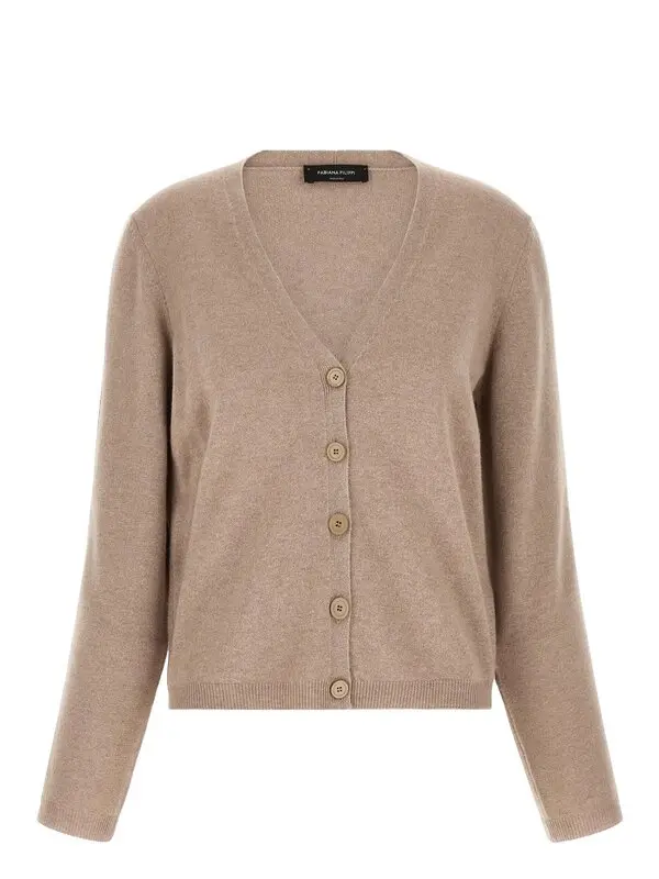 Fabiana Filippi Filo Diamante' Cardigan - Beige