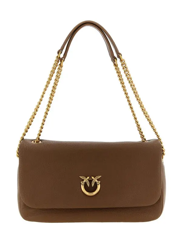 Pinko Love Birds Shoulder Bag - Brown