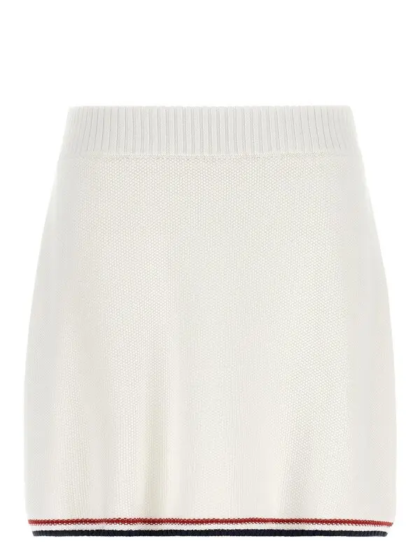 Brunello Cucinelli Piquet-effect Skirt Active Line - White