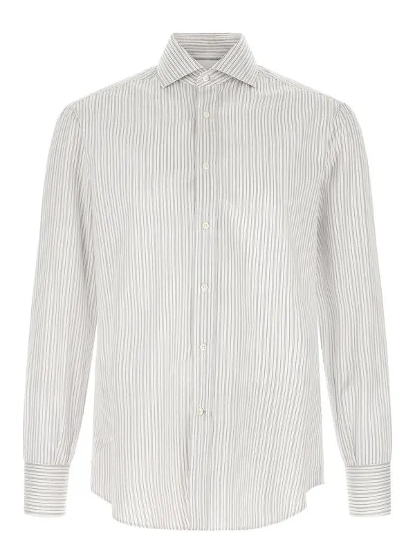 Brunello Cucinelli French Collar Shirt - Blue