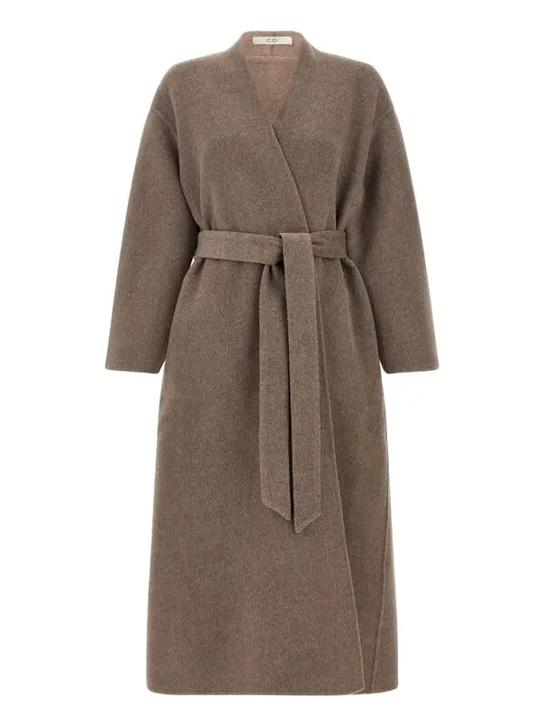 Co Double Wrap Coat - Brown