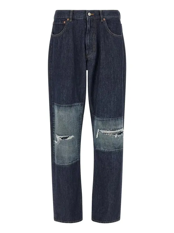 MAISON MARGIELA Patchwork Insert Jeans - Blue