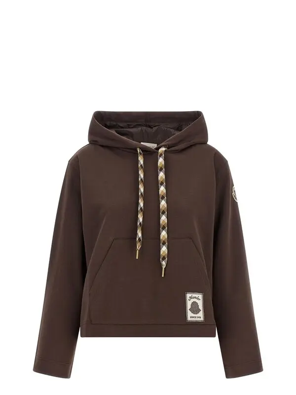 Moncler Maxi Drawstring Hoodie - Brown