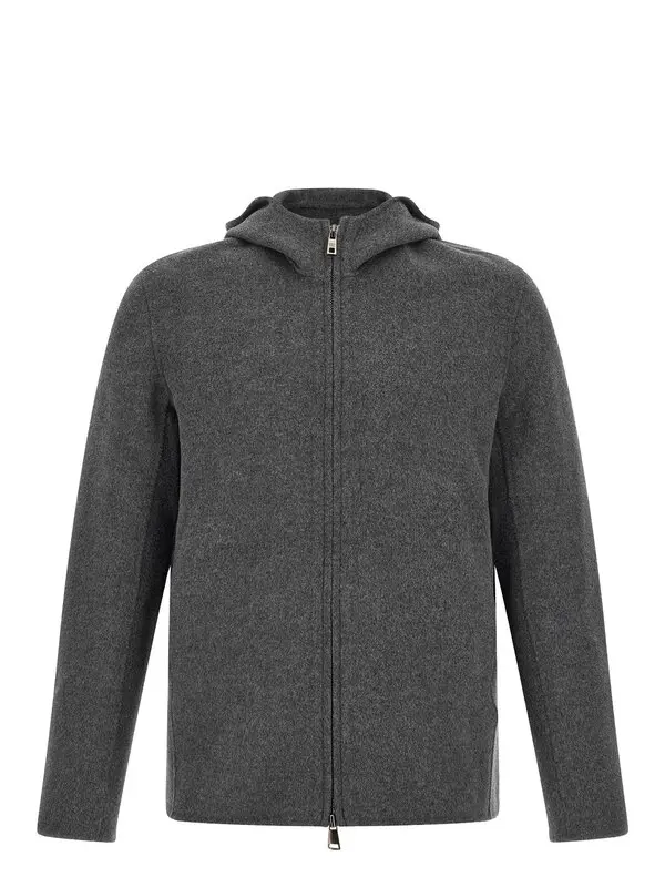 GIORGIO BRATO Hooded Jacket - Gray