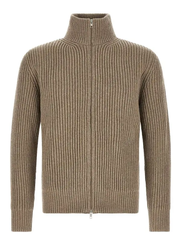 MAISON MARGIELA Ribbed Wool-blend Jacket - Beige