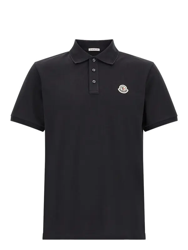 Moncler Logo Patch Polo Shirt - Blue