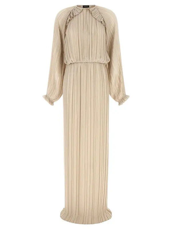 Fabiana Filippi Long Pleated Dress - Beige