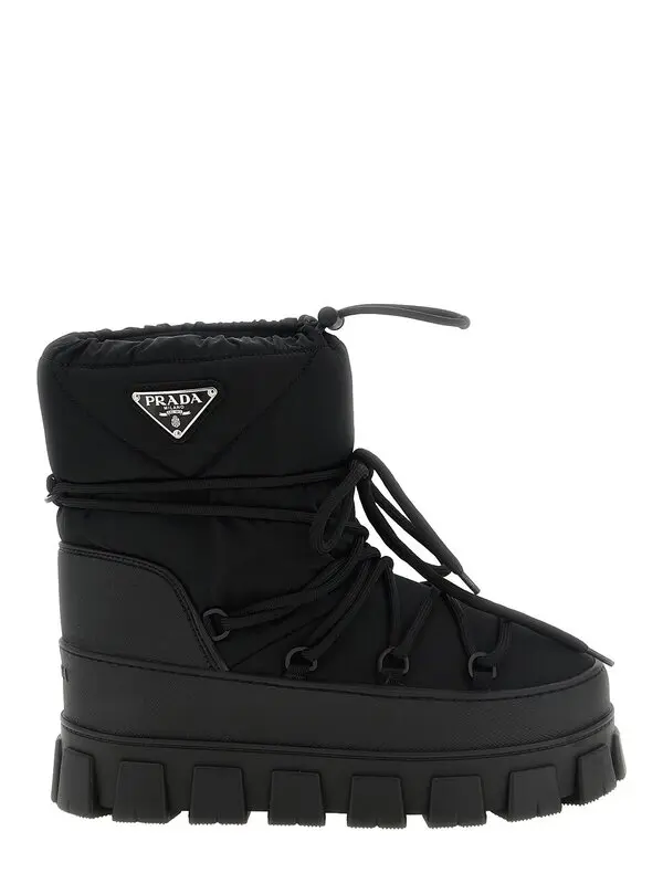 Prada Re-nylon Ankle Boots - Black