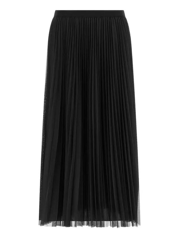 Fabiana Filippi Tulle Pleated Midi Skirt - Blue