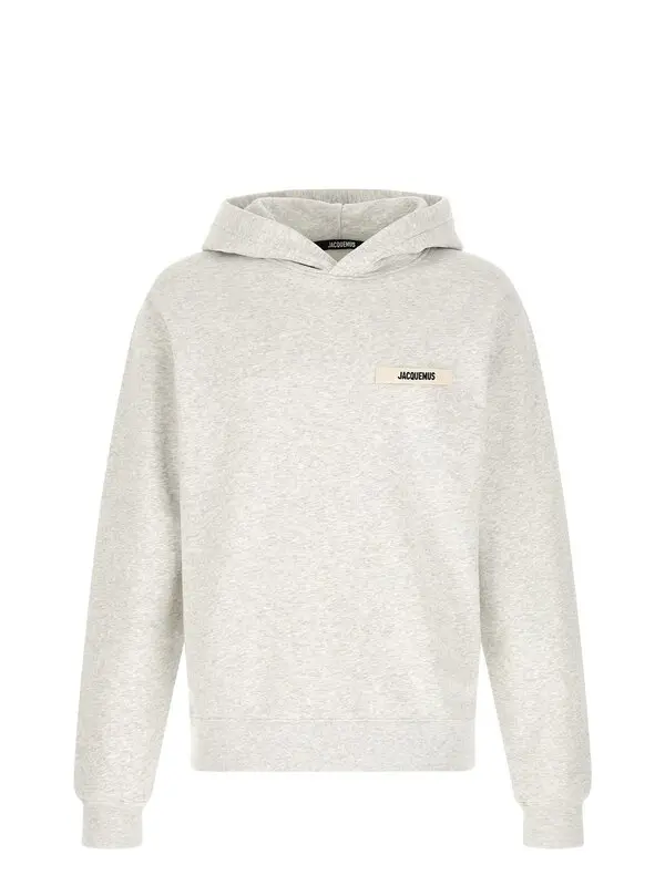 Jacquemus Le Hoodie Gros-grain Hoodie - Gray