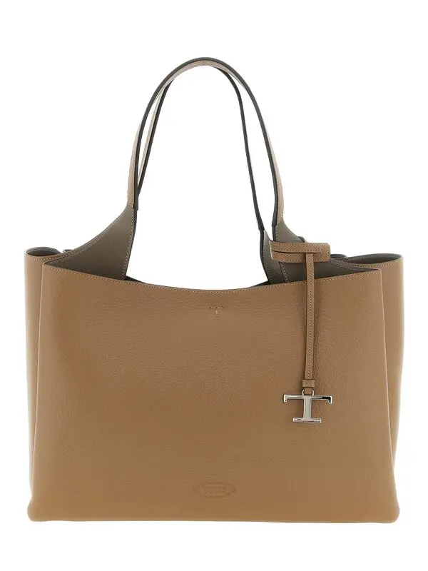 TOD'S Medium 't Timeless' Shopping Bag - Brown
