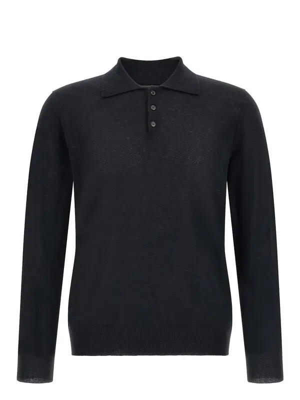ZANONE Cashmere Polo Shirt - Blue