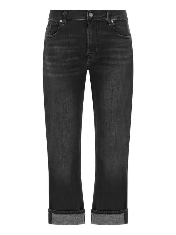 7 For All Mankind Relaxed Skinny Jeans - Black
