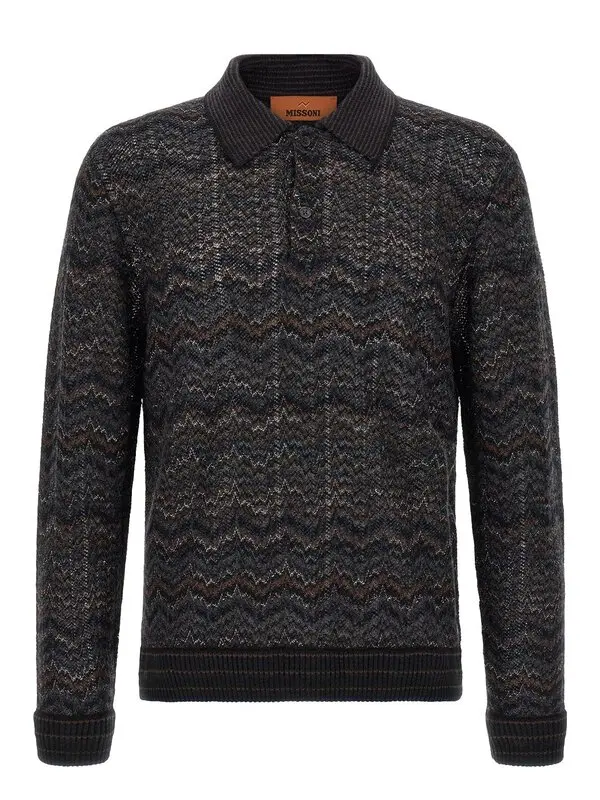 Missoni Knitted Polo Shirt - Multi