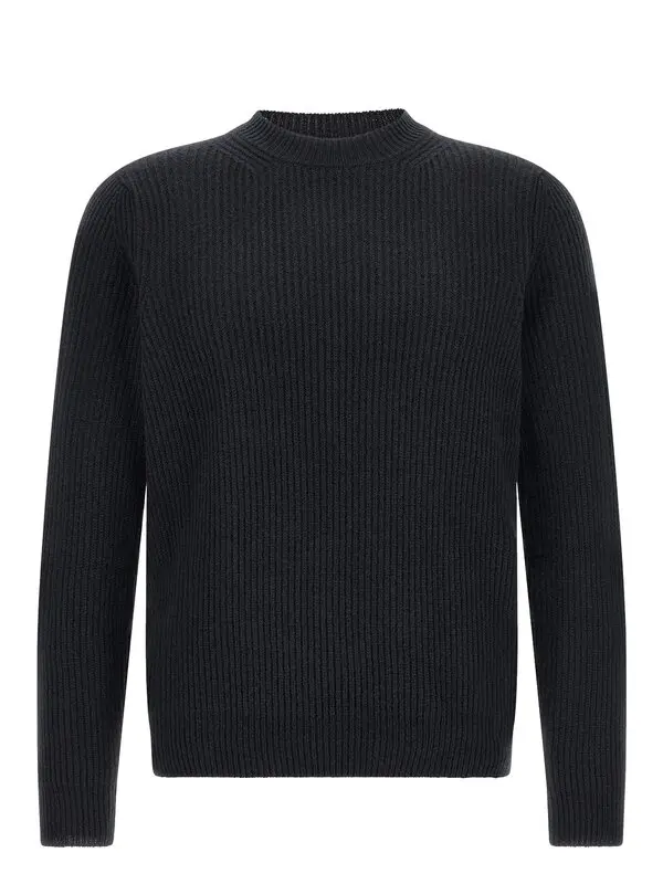 ZANONE Ribbed Virgin Wool Sweater - Blue