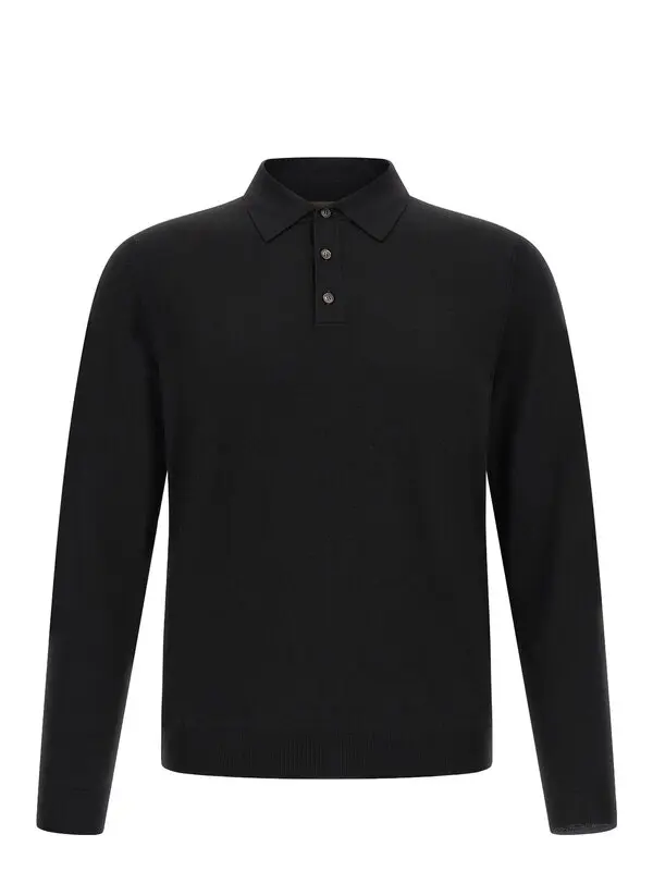 ZANONE Flexwool Wool Polo Shirt - Black