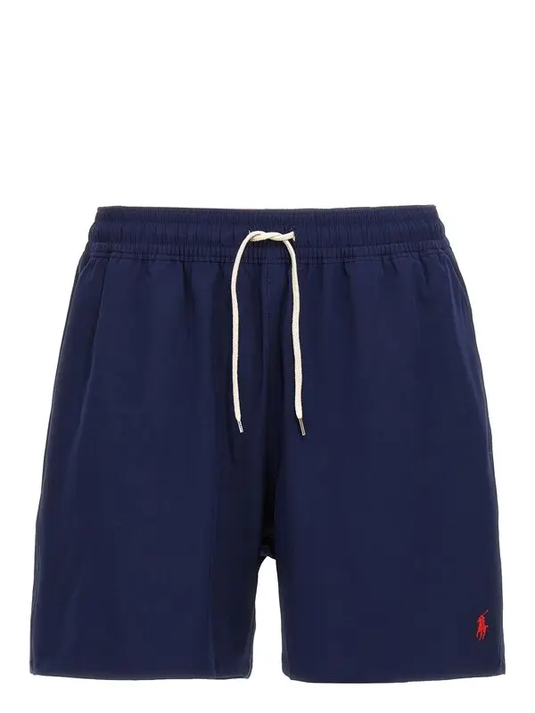 Polo Ralph Lauren Logo Embroidery Swim Shorts - Blue