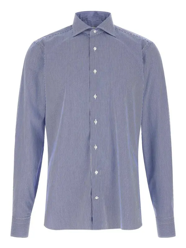 BORRIELLO NAPOLI Marechiaro Collar Shirt - Blue