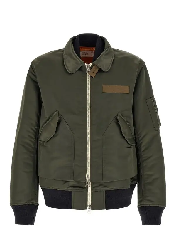 Sacai Double Layer Blouson - Green