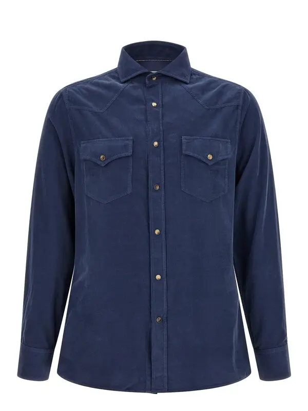 Brunello Cucinelli Corduroy Shirt - Blue