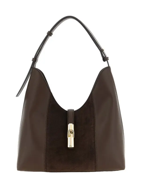 Furla Goccia M Shoulder Bag - Brown