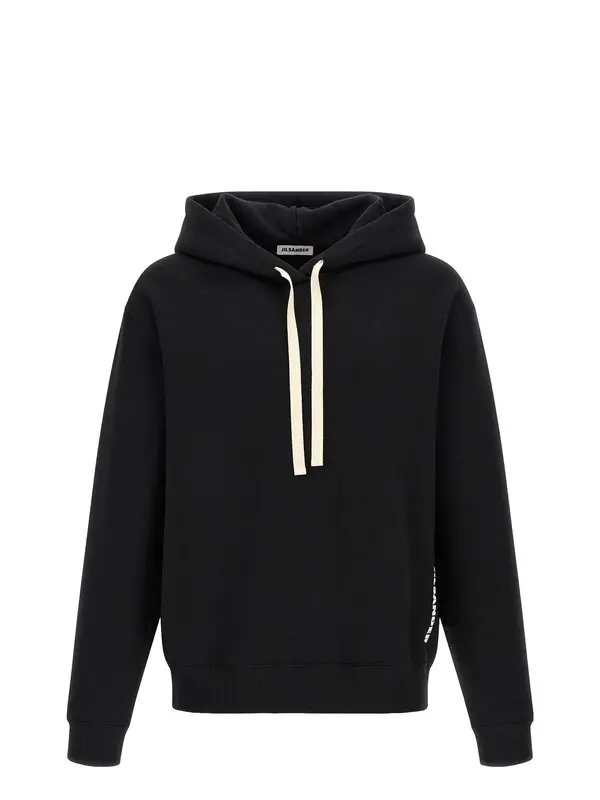 JIL SANDER Cotton Hoodie - Black