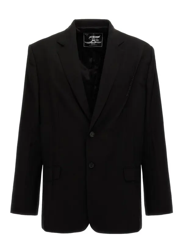 Y/project Pinched Logo' Blazer - Black