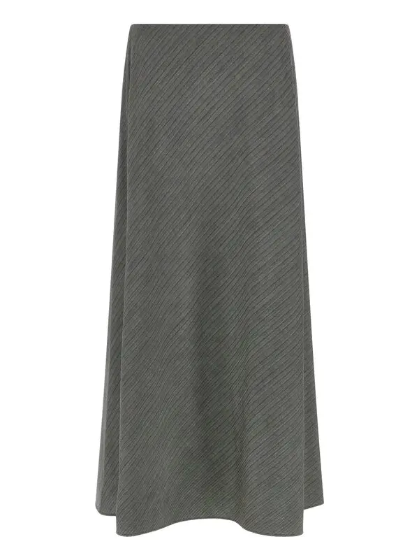 Alberta Ferretti Bell Chevron Skirt - Gray