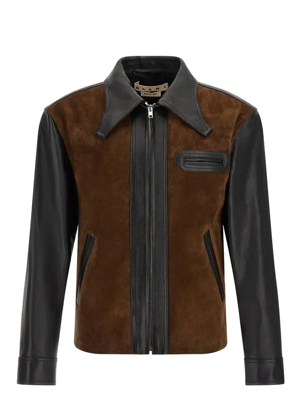 Marni Leather Jacket - Multi