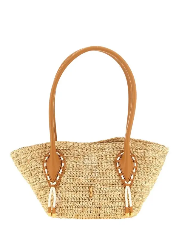 CHRISTIAN LOUBOUTIN Venus Basket Mini Shopping Bag - Beige
