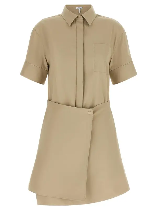 Loewe Wrap Dress - Beige